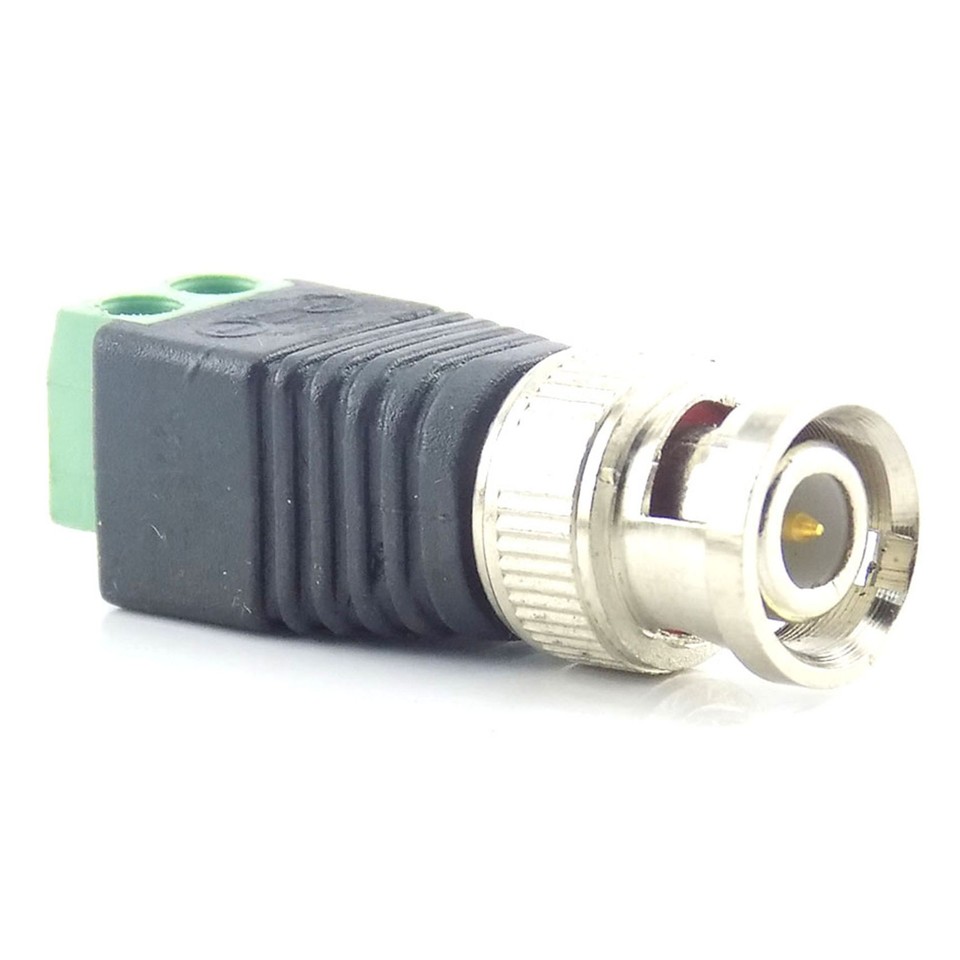2X(10Pcs Male Metal BNC Connector with DC Connector Plug Screw Terminal ...