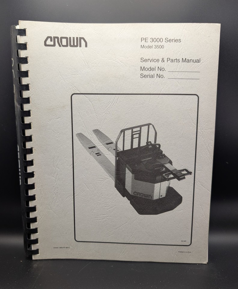 Crown PE 3000 Series Model 3500 Service & Parts Manual | eBay