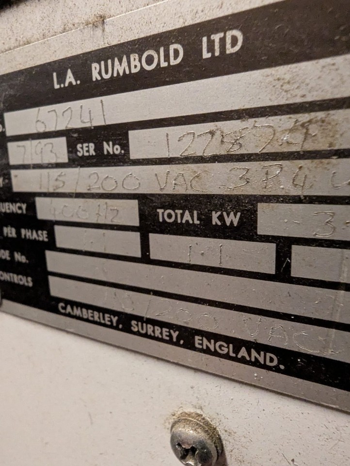 Vintage Aircraft Oven Made By Rumbold Some Damage Plane Upcycle Prop ...