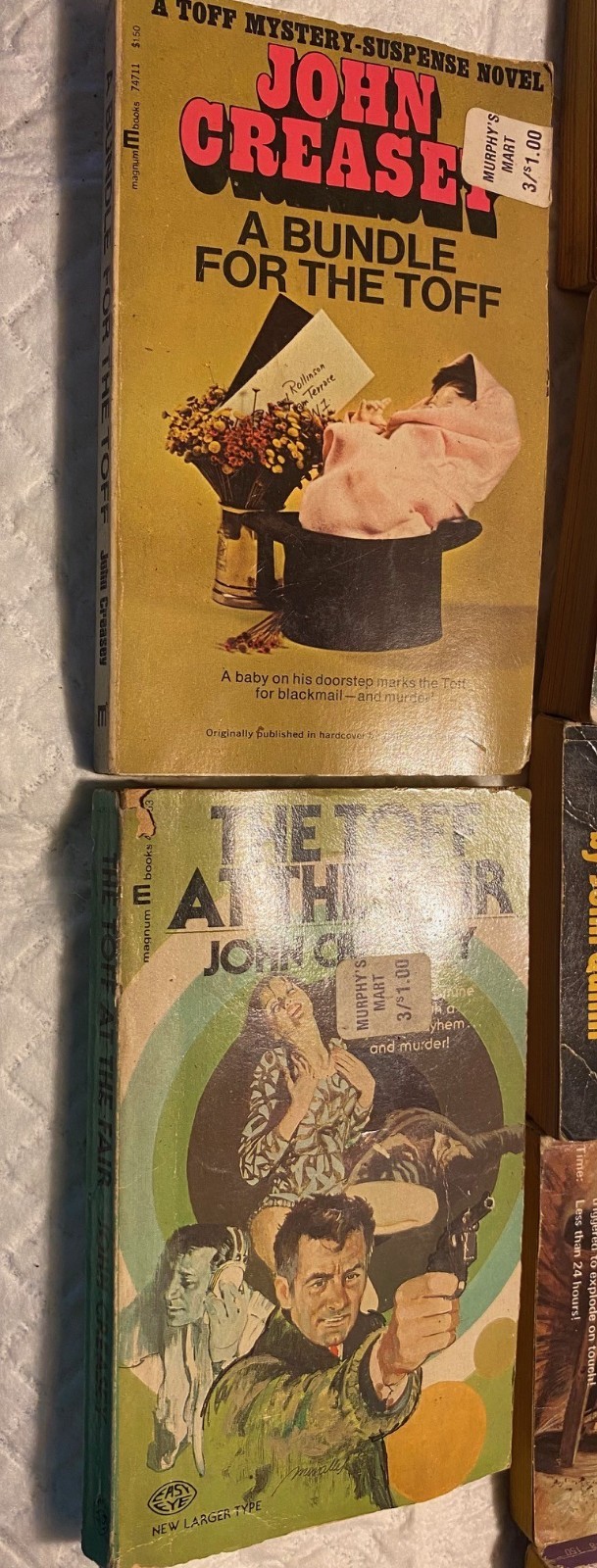 Lot of 12 books -5 The Executioner, 3 John Creasey, 4 assorted authors ...