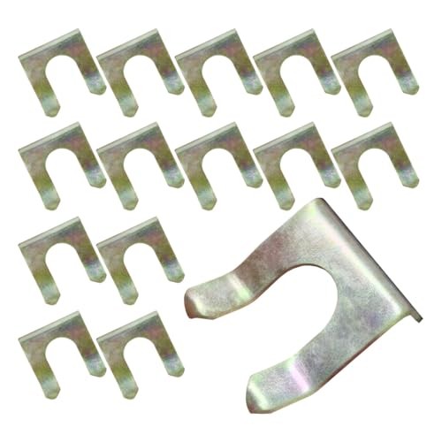 15 Pieces Brake Line Clips, U Shape Metal Parking Brake Cable Clamp ...