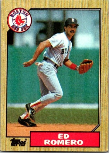 Ed Romero Boston Red Sox 1987 Baseball Card 675 Topps Edition | eBay
