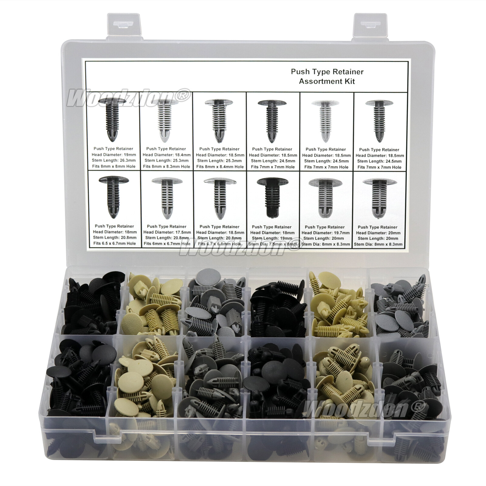 433 Auto Body Clips Push In Fastener Plastic Retainer Assortment | eBay