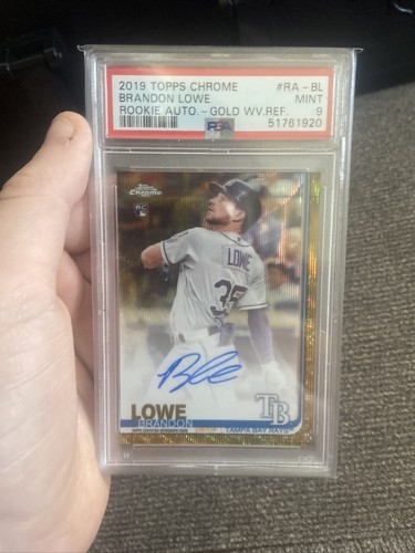 2019 Brandon Lowe topps chrome godl wave refractor /50 psa 9 | eBay