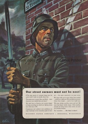 US Patriotic Poster WW2 WWII print german soldier Stahlhelm iron cross ...