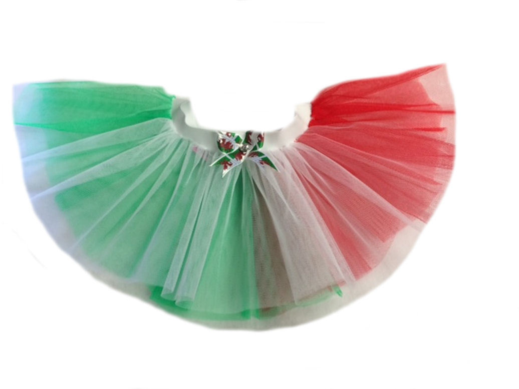 Tutu Skirt St Davids Day Welsh Dragon Green Red White Fancy Dress Rugby ...