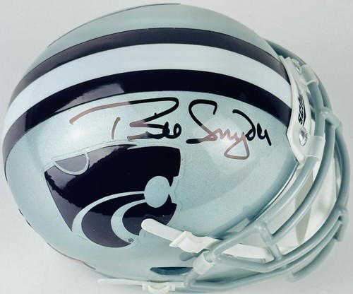 BILL SNYDER SIGNED KANSAS STATE WILDCATS MINI HELMET AUTOGRAPH K STATE ...