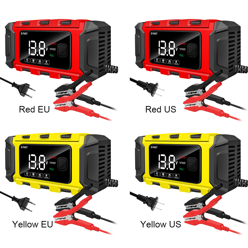 12V 6A Battery Pulse Charger Automatic Smart Battery Charger Multiple ...