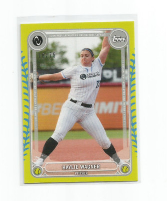 HAYLIE WAGNER 2024 TOPPS AU PRO SOFTBALL GREEN PARALLEL CARD #24 & #10/ ...