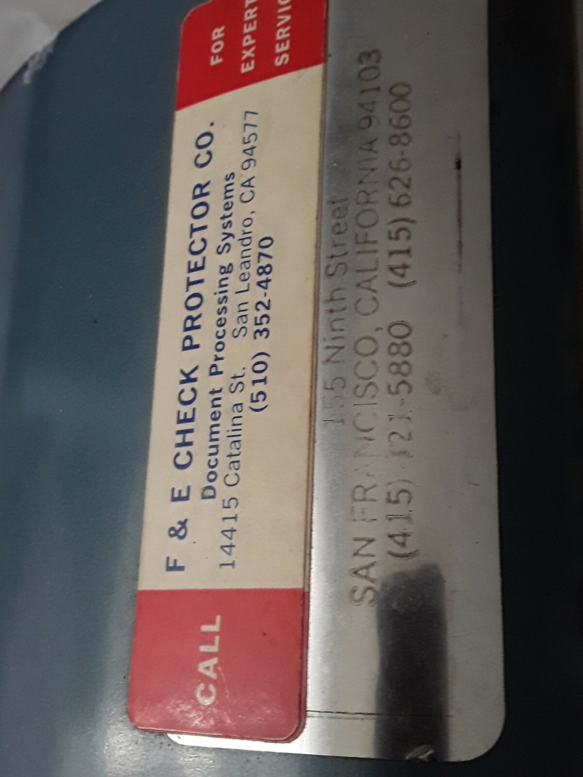 Vintage F&E Check Protector Series 900 Hedman Company with Keys | eBay