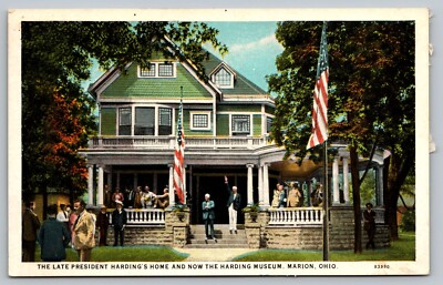 Late President Harding's Home Now Herding Museum Marion Ohio Postcard ...