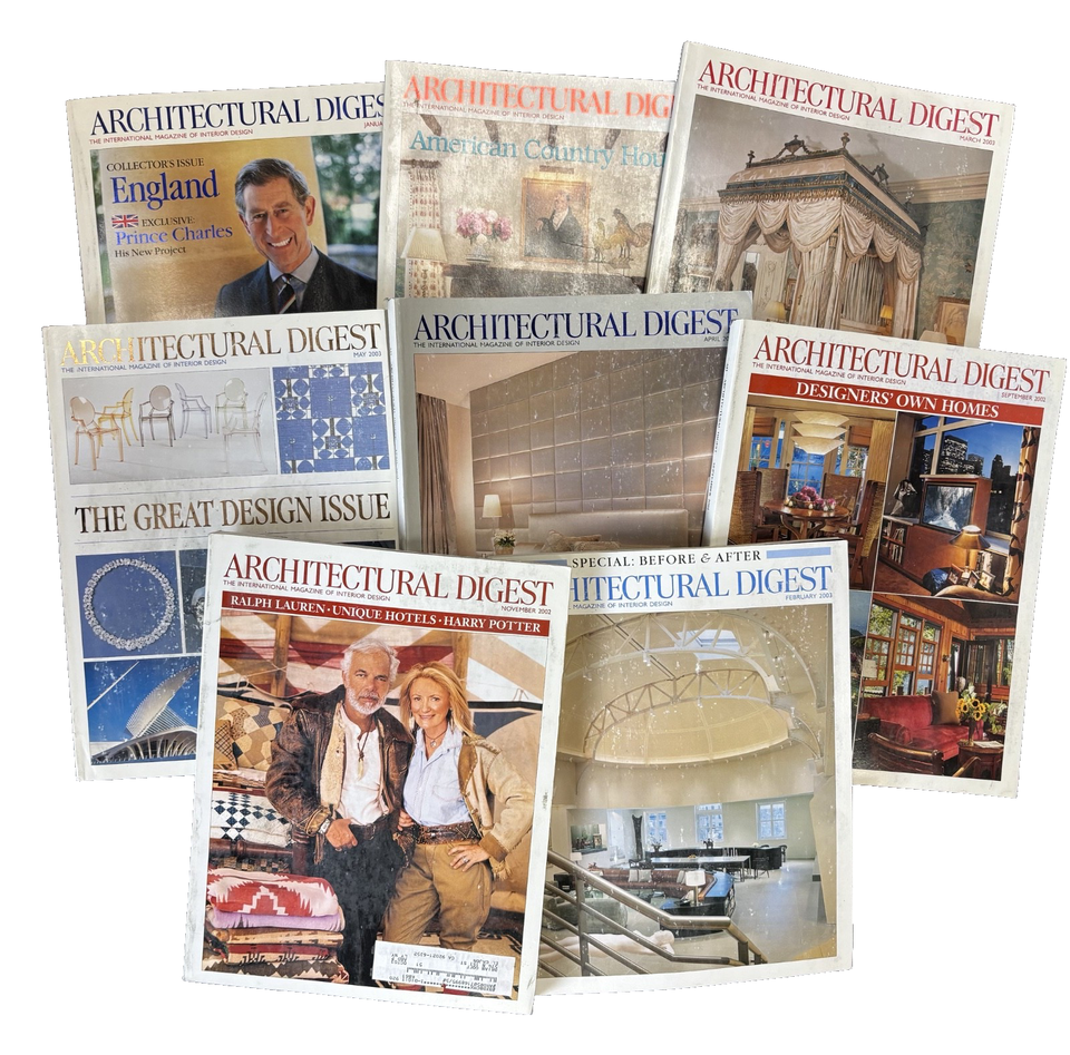 2002-2003 Lot Of 8 Architectural Digest Magazines | eBay