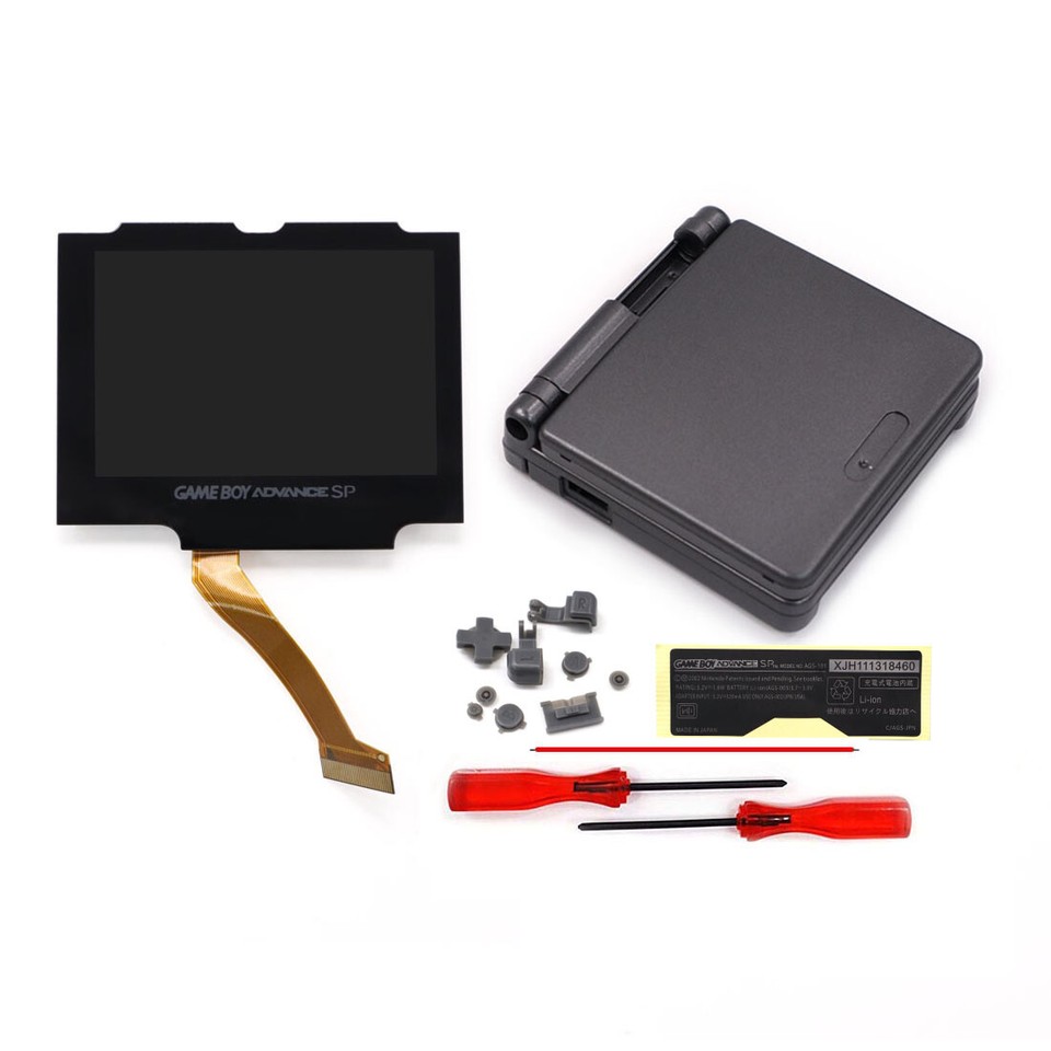 V5 GBA SP IPS Laminated LCD Backlight Screen Kit+Shell For GameBoy ...
