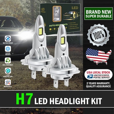 Combo 2 H7 LED Headlight Bulb Conversion Kit 6000K White For 2017 2019 ...