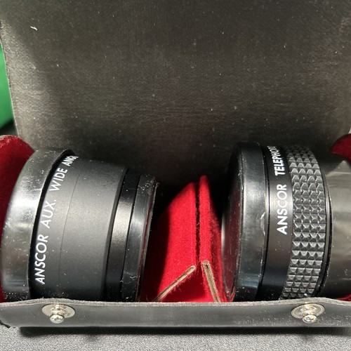 Anscor 46mm Telephoto Lens & 46mm Wide Angle Lens with Caps and Case ...
