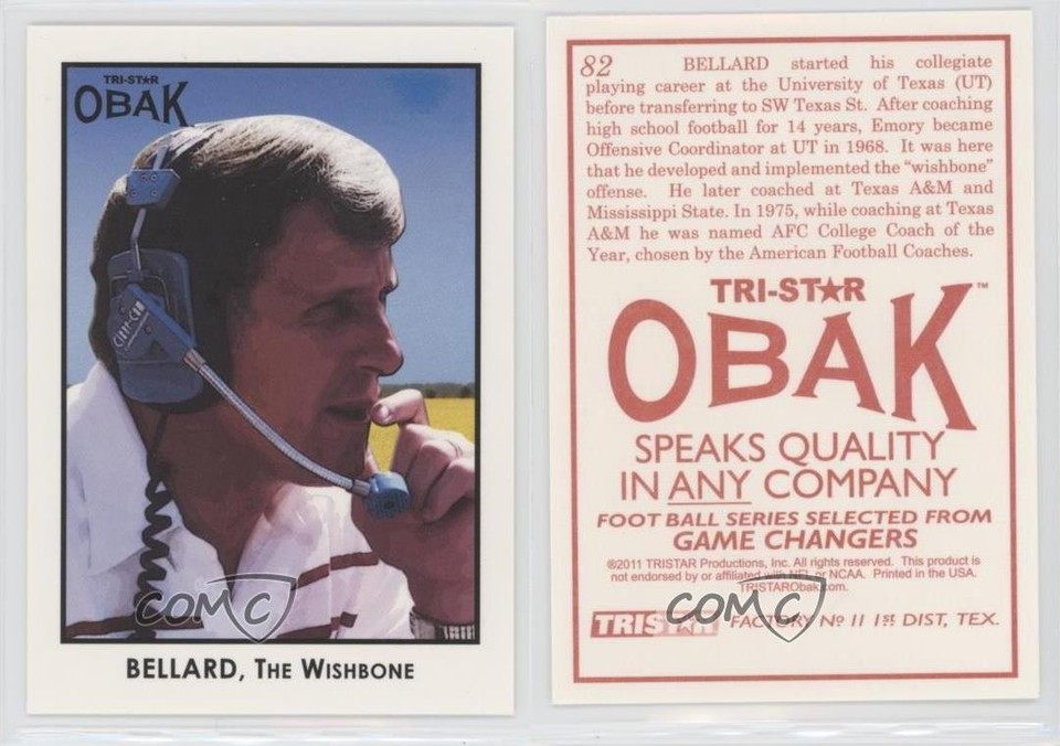 2011 TRI-STAR Obak Emory Bellard #82 1n5 | eBay