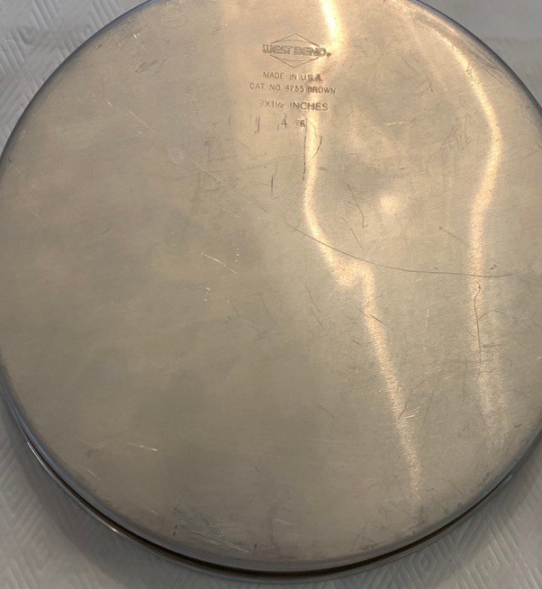 2 VTG West Bend Aluminum Cake Pie Baking Round Pans Non-Stick 9.5 ...
