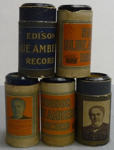 Lot 17: 5 Different Edison Blue Amberol Cylinder Record 4131,4179,4414 ...