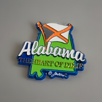 Alabama the heart of Dixie Jenkins refrigerator magnet 3 x 2 | eBay
