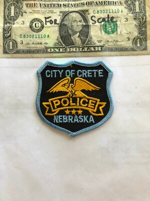 Crete Nebraska Police Patch (City of) Un-sewn in great shape | eBay