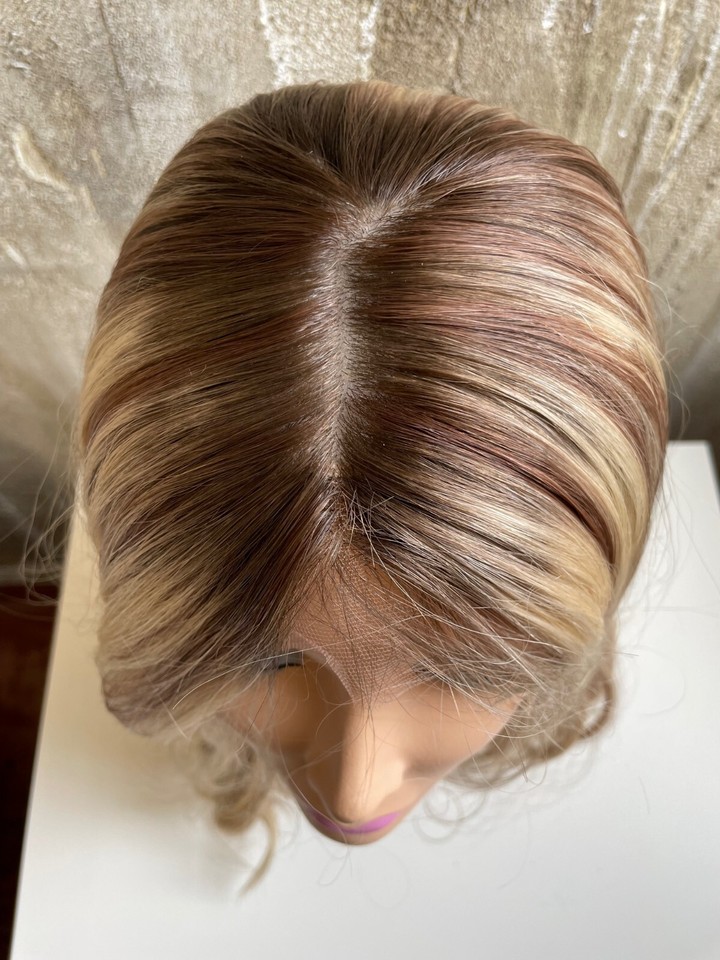 NEW YAFFA WIGS 100% EUROPEAN P. HUMAN HAIR BLONDE WIG ROOTED R7/10/24 ...