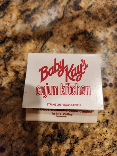 VINTAGE PHOENIX! Baby Kay's Cajun Kitchen Matchbook-only missing 2-3 ...