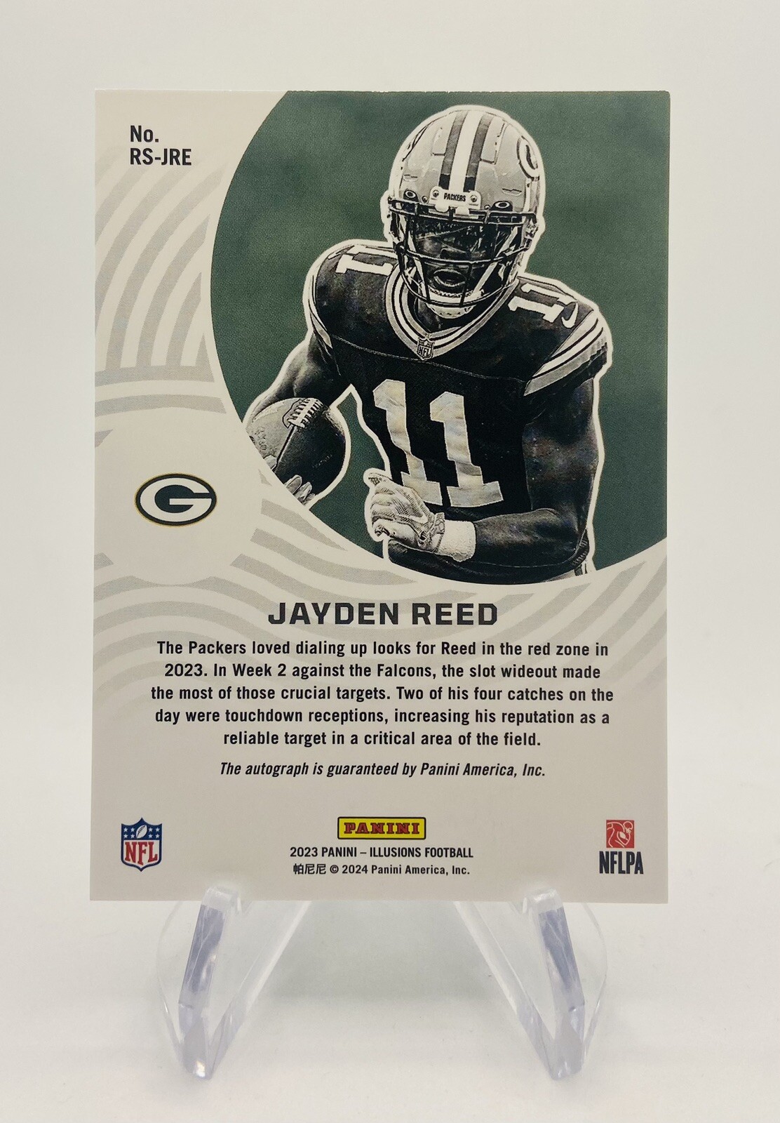 Jayden Reed 2023 Illusions Rookie Signs #RS-JRE Black /50 On Card Auto ...