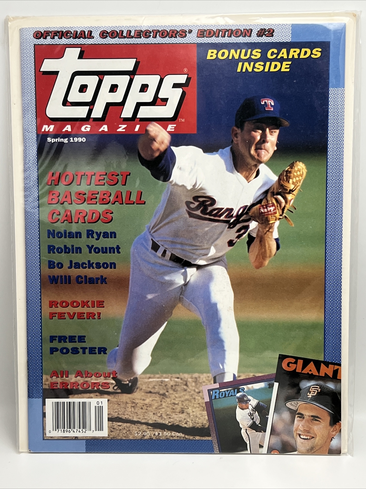 SPRING 1990 TOPPS Magazine COLLECTORS Edition #2 Nolan Ryan | eBay