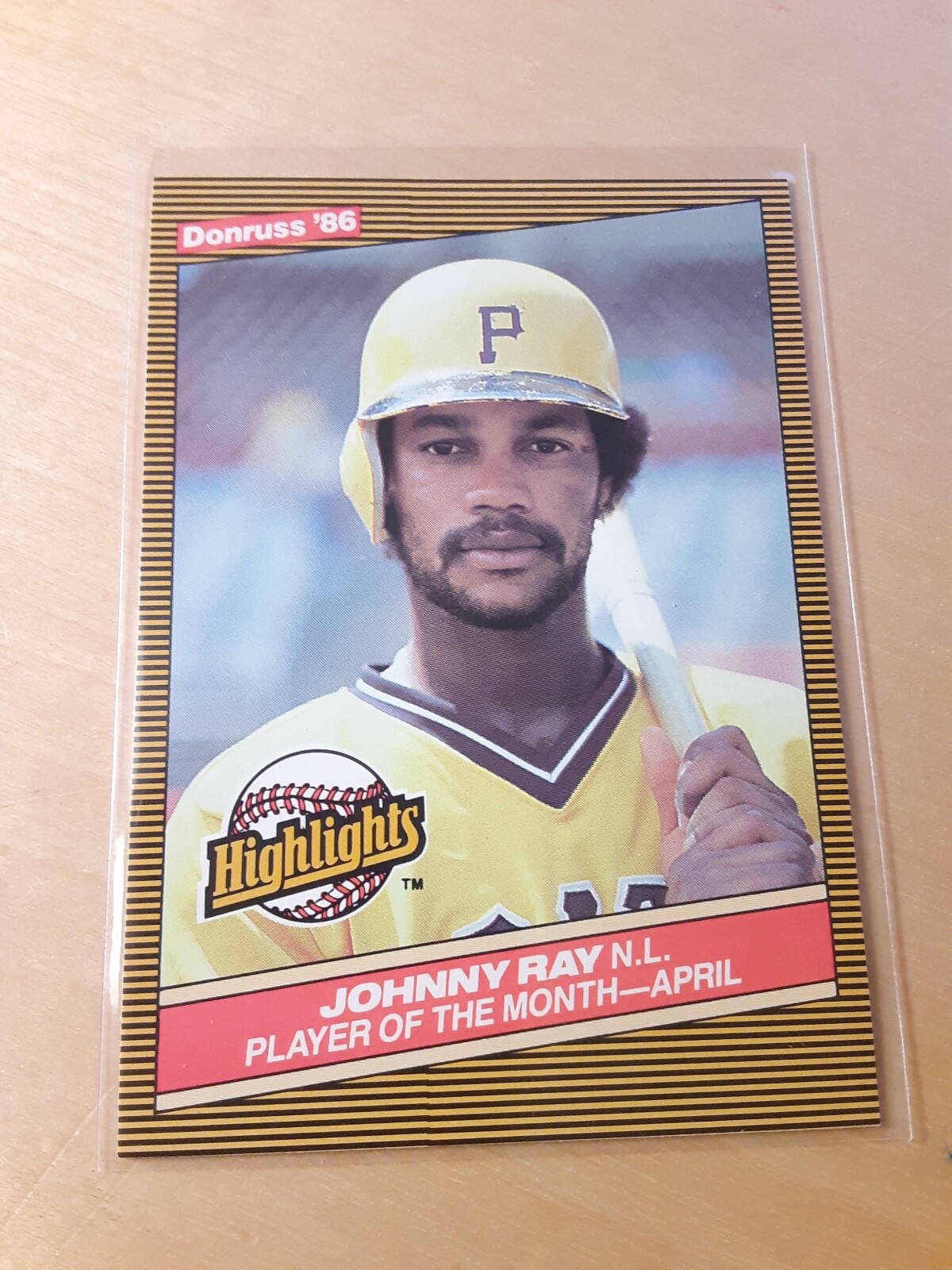 1986 Donruss Highlights #9 Johnny Ray Pittsburgh Pirates Baseball Card ...