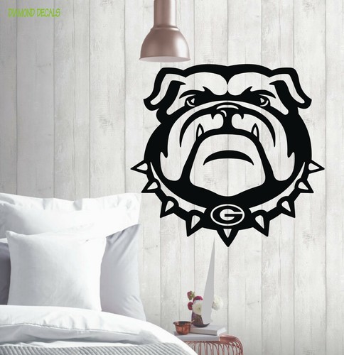 Georgia Bulldogs Dawg Face Only Vinyl Decal UGA Car Truck Window ...