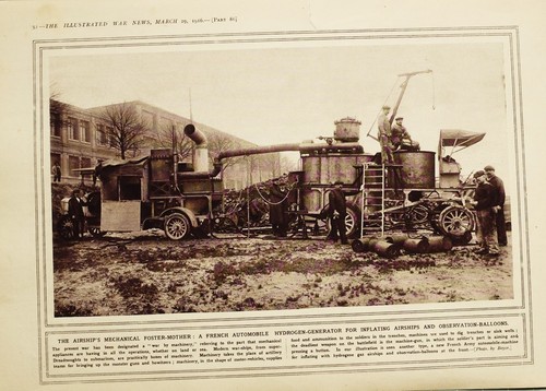 1916 WWI WW1 PRINT FRENCH AUTOMOBILE HYDROGEN GENERATOR FOR INFLATING ...