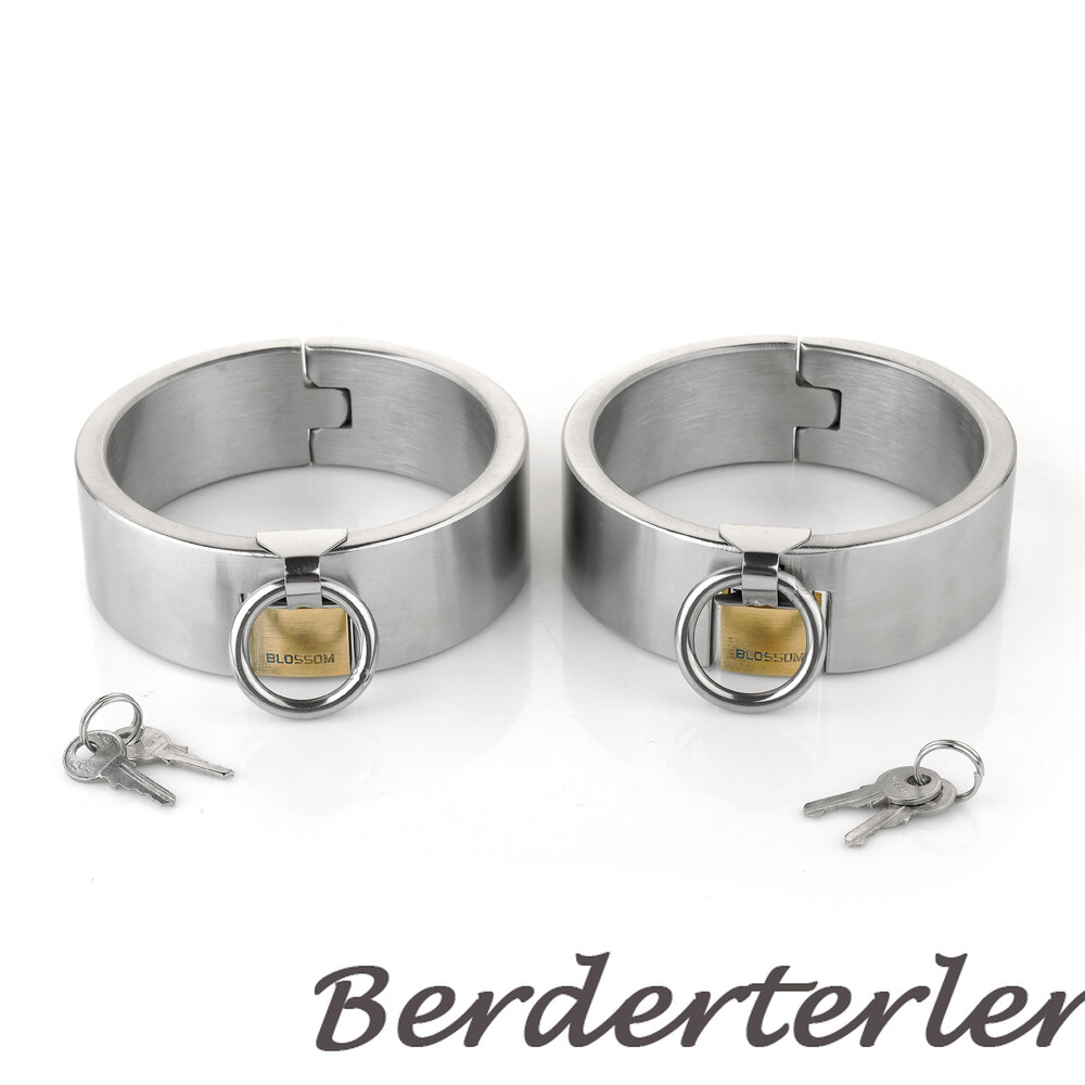 Stainless Steel Lockable Handcuff Wrist Restraints Hand Cuff Fetish ...