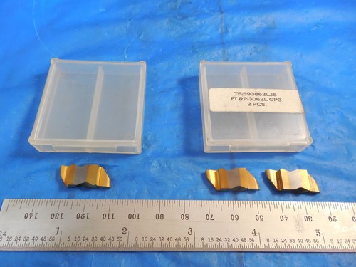 3PCS NEW TOOL-FLO FLRP-3062L CARBIDE GROOVING INSERTS GRADE GP3 .125 ...