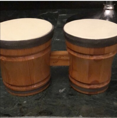 Set Bongos Drums First Act Brand Wooden Likely Used | eBay