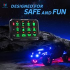 MICTUNING 12 Gang Switch Panel Kit Green Touch Led Lights Relays ...