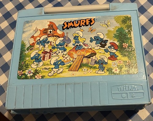 smurfs lunch box With Thermos | eBay