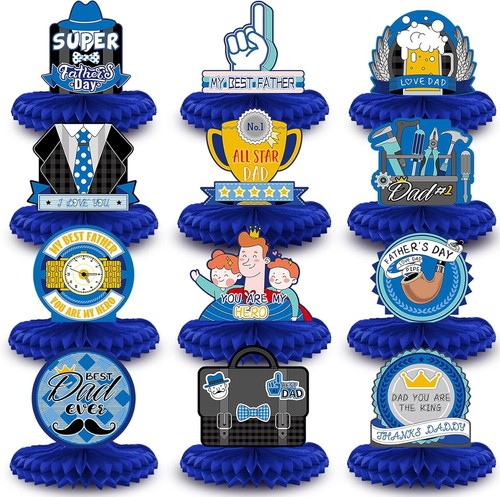 Joy Bang 12Pcs Fathers Day Decorations, Happy Dark Blue | eBay
