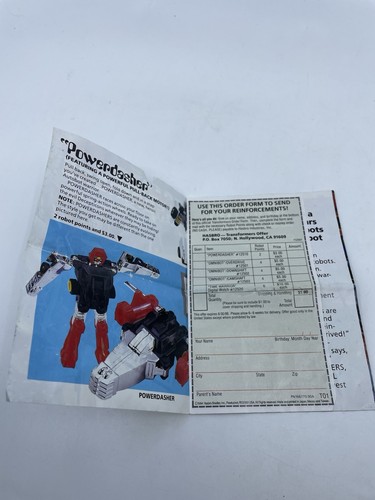 1984 Hasbro G1 Transformers Catalog Booklet: Reinforcements From ...