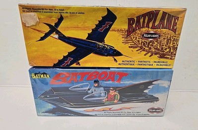 POLAR LIGHTS Batplane & Batboat Model Kits Skill 2 NEW IN PACKAGE READ ...