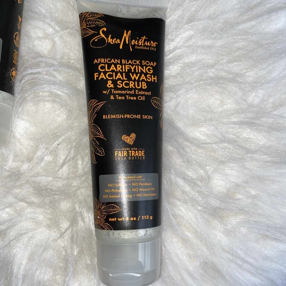 Shea moisture Clarifying Facial Wash & Scrub Lot Of 3 | eBay