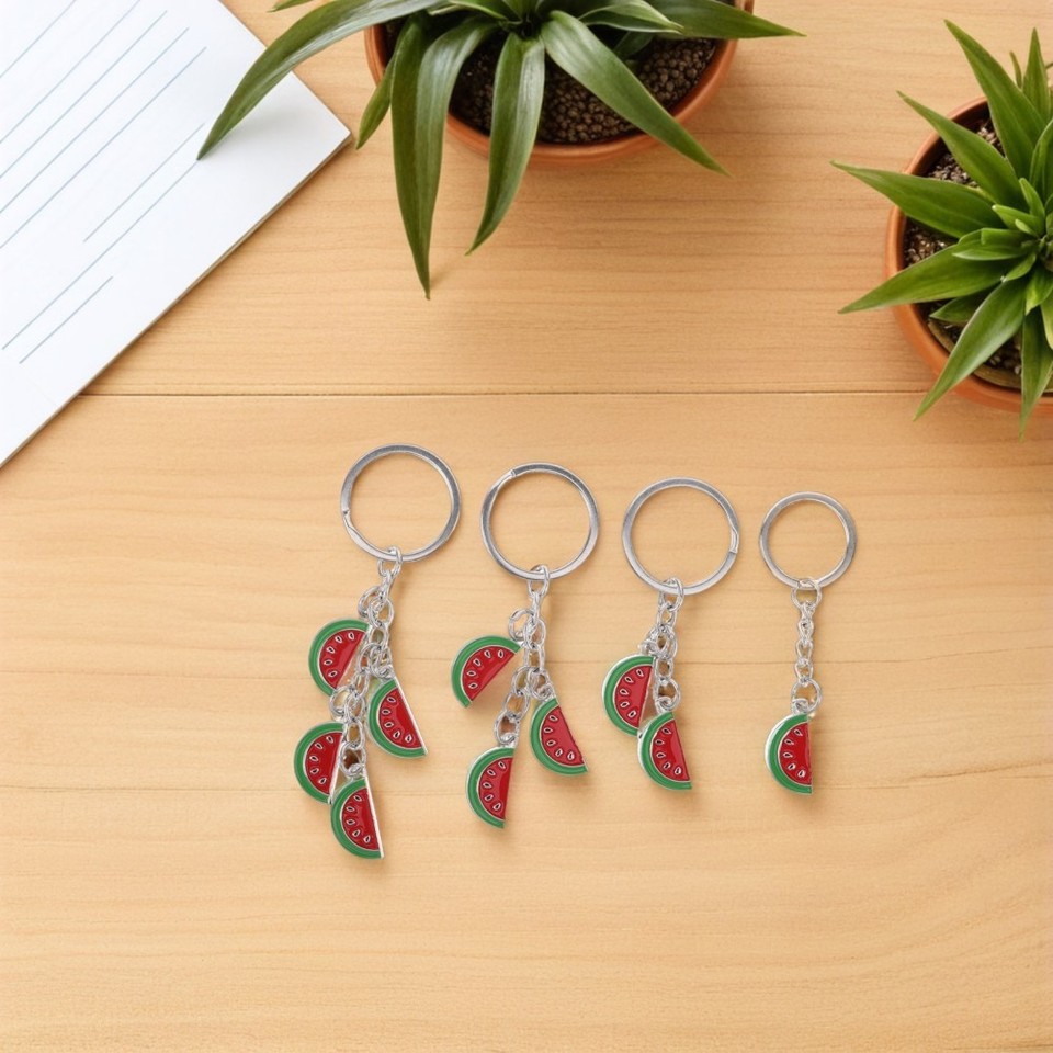 4pcs Watermelon Slice Keychain - Food Keychains Watermelon Party ...