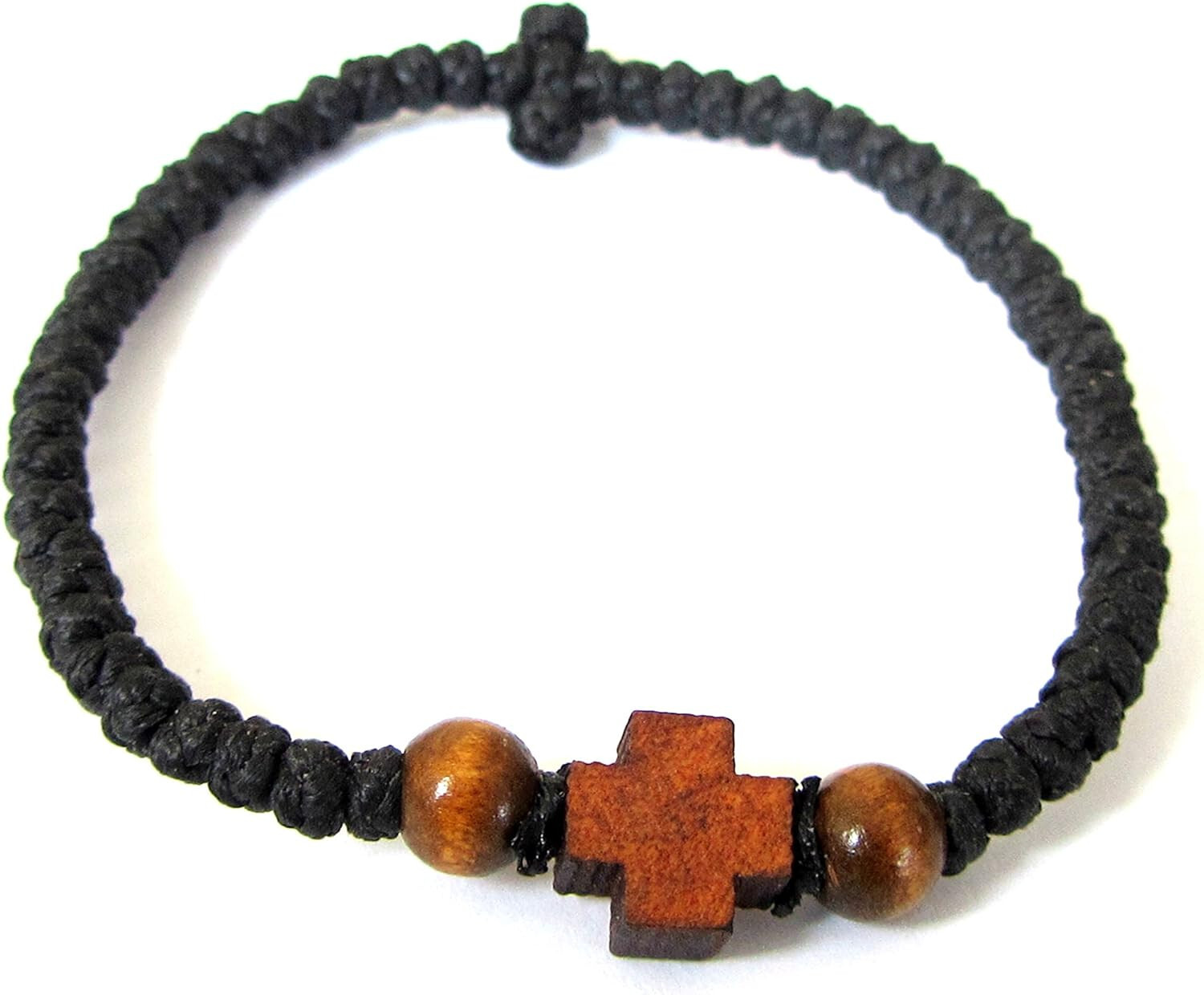 Orthodox Chotki Prayer Rope Bracelet Rosary Blessed Handmade Wood Cross ...