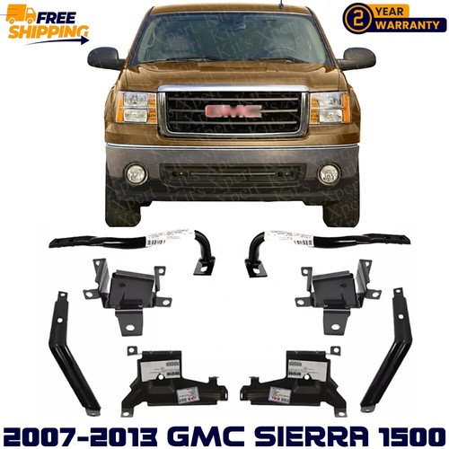 8 Pcs Front Bumper Brackets Kit Steel For 2007-2013 GMC Sierra 1500 | eBay