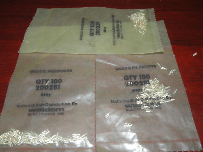 (300) USECO 2002B Non-Insulated Terminals Bifurcated Hollow .044 Dia ...