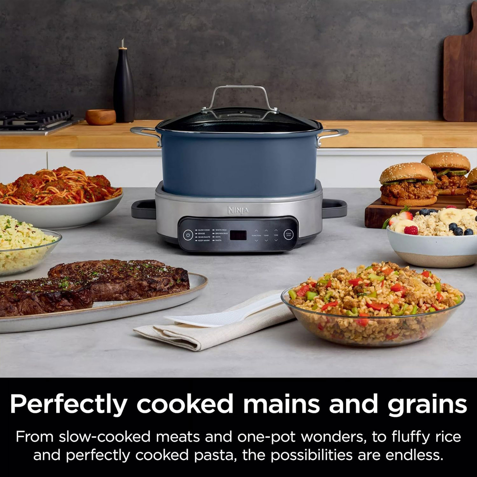 Ninja 8 In 1 Foodi Everyday Possible Cooker Pro, Merlot, (Open Box) | eBay