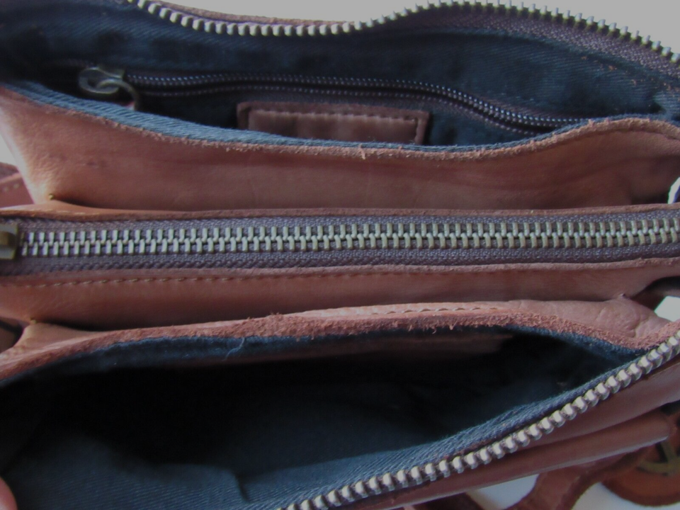 Harbour 2nd Cognac Genuine Leather Clutch Purse / Belt Crossbody ...