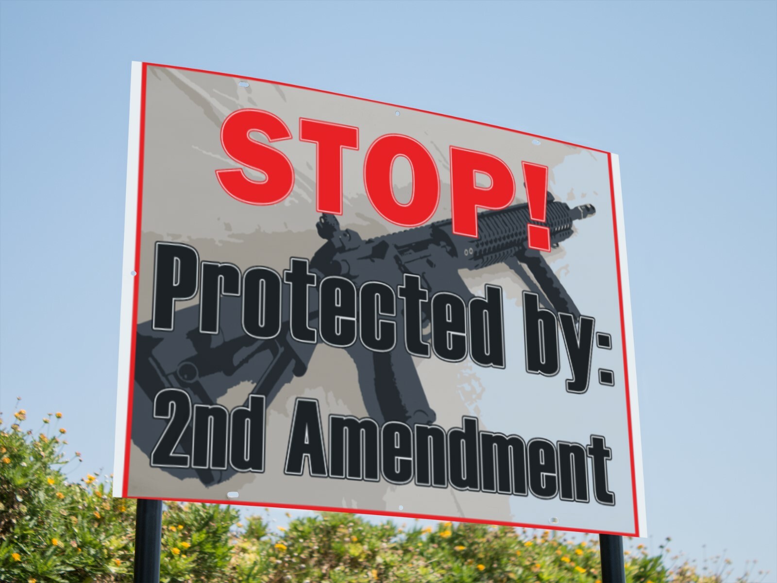 2nd Amendment - Yard Sign w/stake - Double Sided - 24"x18" | eBay