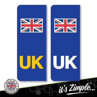UK CAR NUMBER PLATE STICKERS Union Jack Flag - 1 Pair | eBay UK