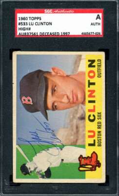 Lu Clinton SGC Coa Signed 1960 Topps High Autograph | eBay