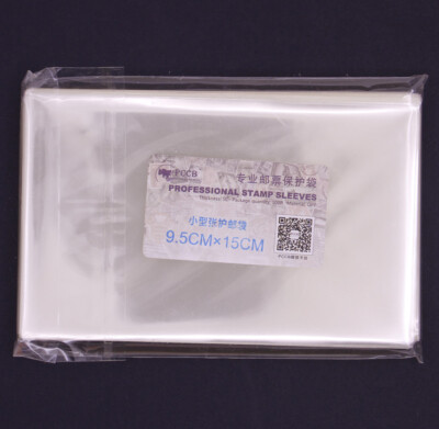 100 Pcs Stamp Sleeves Holders Professional Collection Protection 9 ...